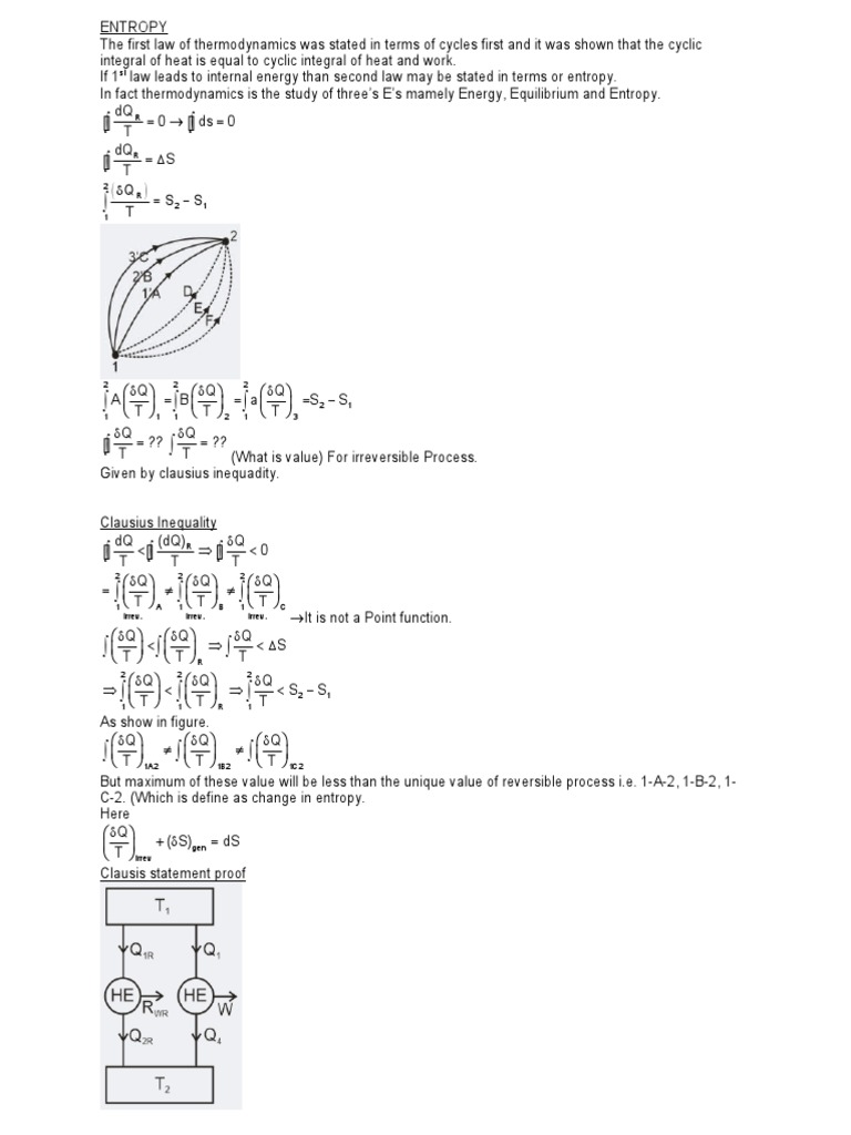 Entropy | PDF | Entropy | Second Law Of Thermodynamics