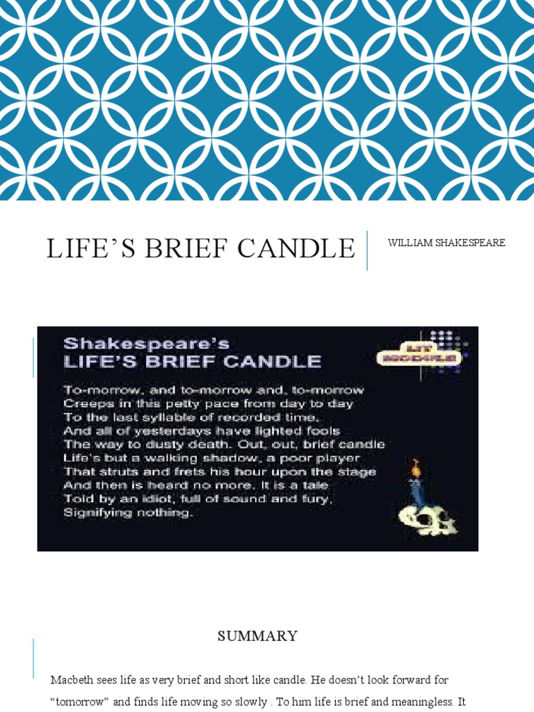 Life's Brief Candle | PDF | Macbeth