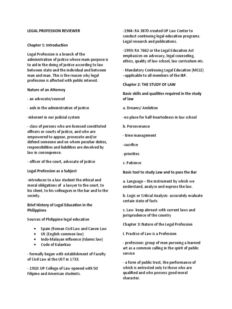 Legal Profession Overview and Study Guide | PDF | Lawyer | Disbarment