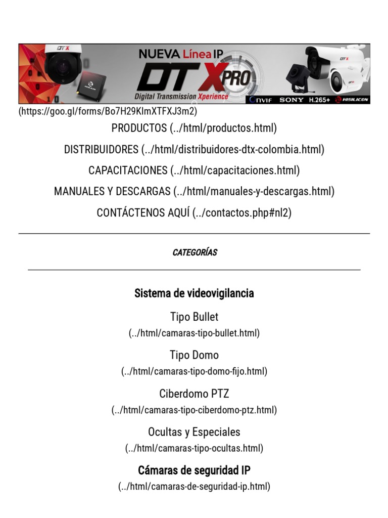 DTX Security Colombia - Seguridad Electrónica - Cámaras de Seguridad ...