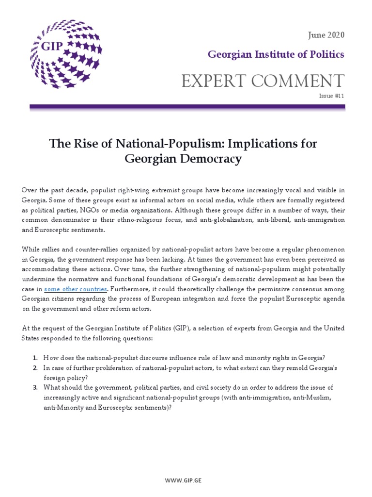 The Rise of National-Populism: Implications For Georgian Democracy ...