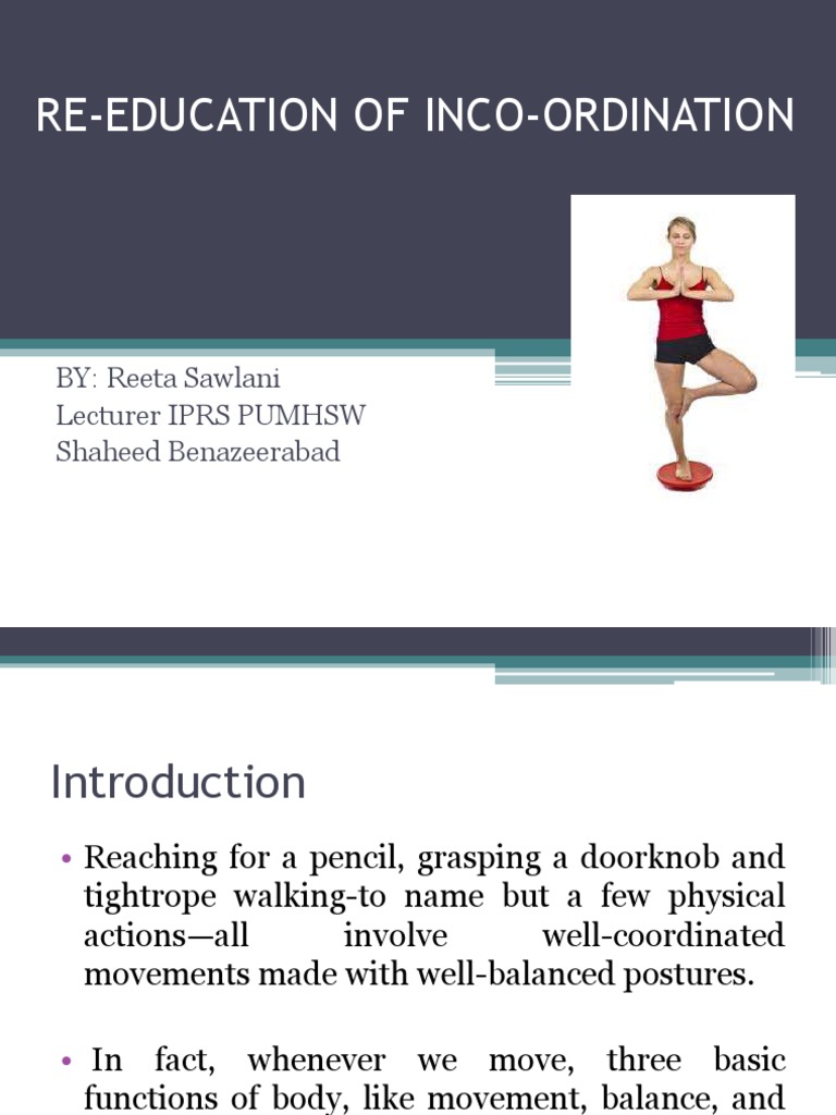 Incoordination Re-Education | PDF | Balance (Ability) | Nervous System