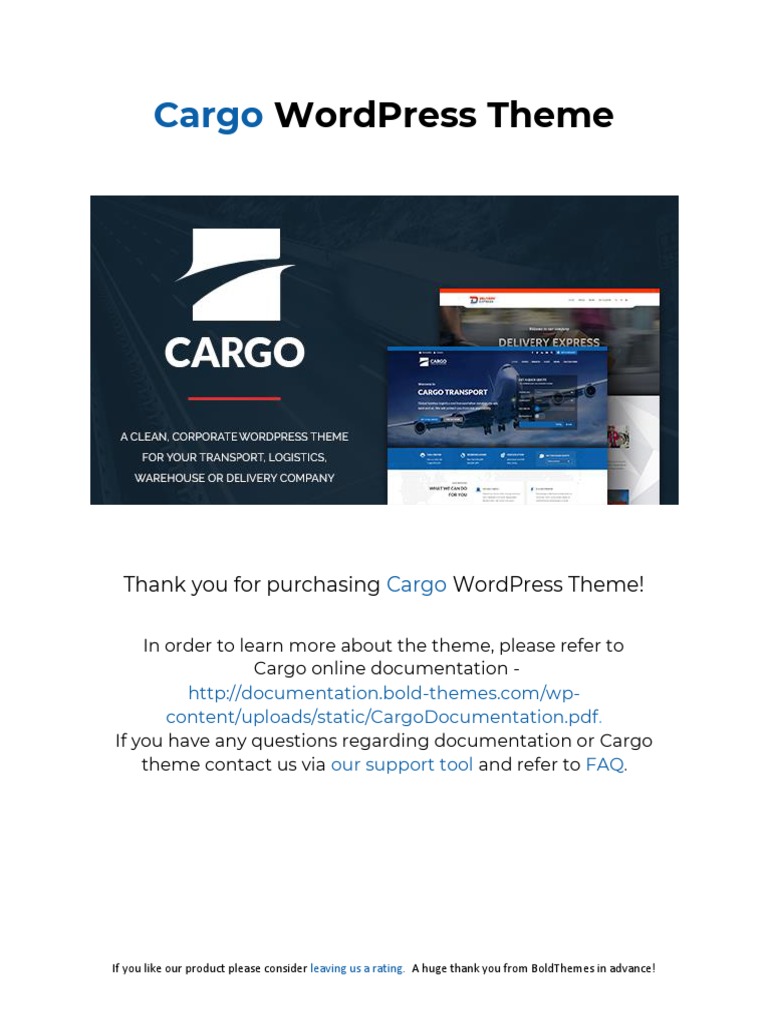 Cargo Documentation | PDF