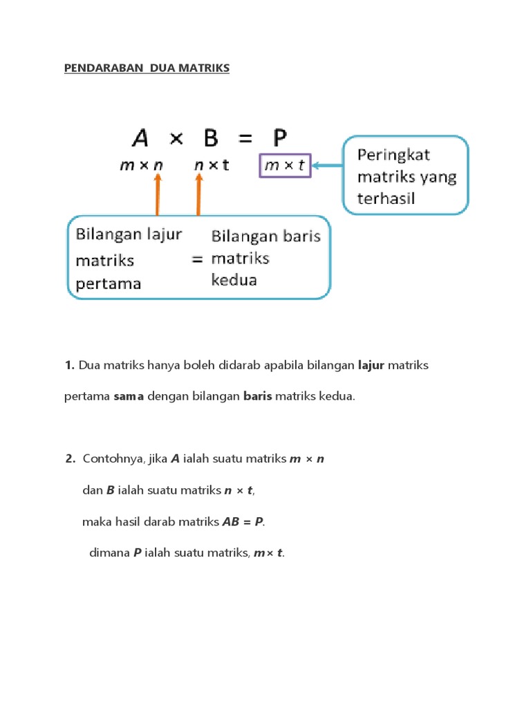 Pendaraban Dua Matriks | PDF