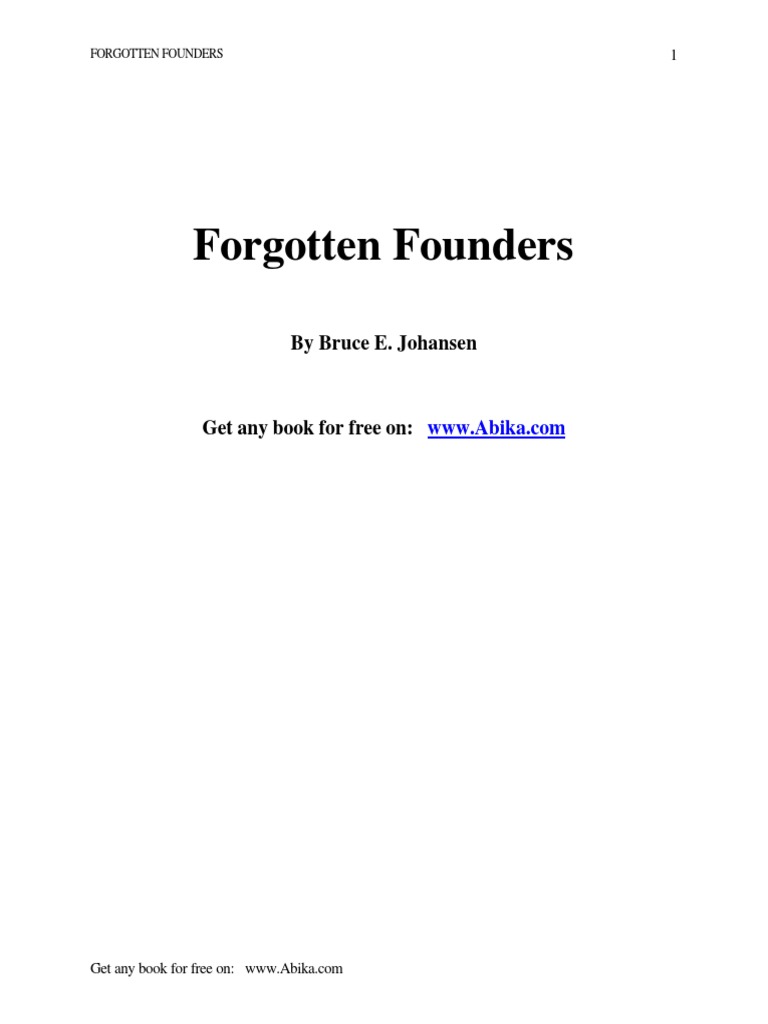Forgotten Founders | PDF | Iroquois | The United States