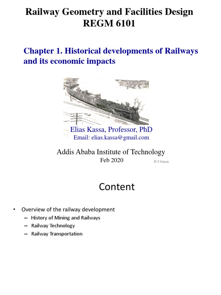 Chapter 1 Historical Developments PDF | PDF | Rail Transport | Train