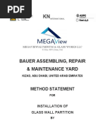 Method Statement Aluminium and Glass | PDF | Window | Door