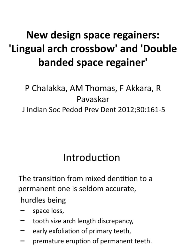 New Design Space Regainers JC | PDF | Dental Anatomy | Human Anatomy