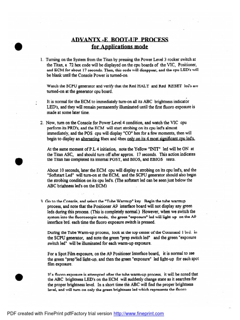 GE Advantx-E Boot-Up Process To Apps | PDF | Computers