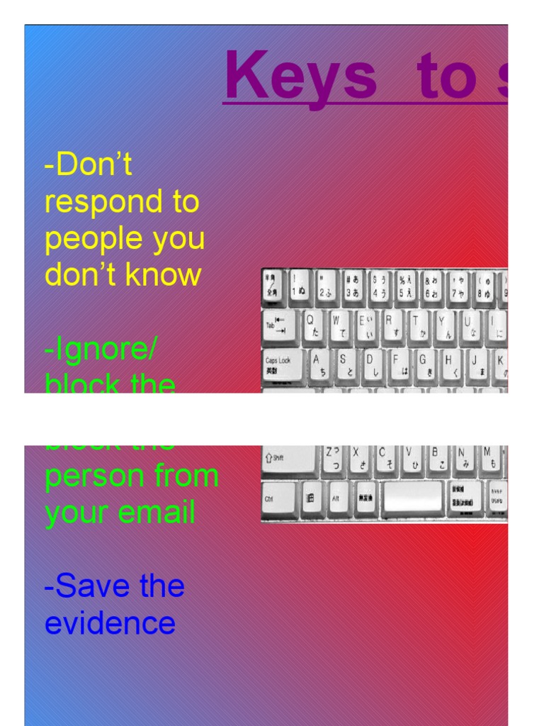 Keys To Safety!: - Don't Respond To People You Don't Know | PDF