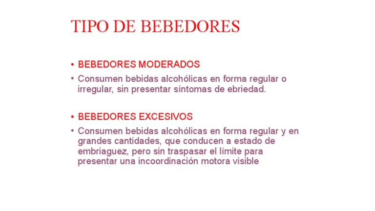 Tipos de Bebedores de Alcohol | PDF