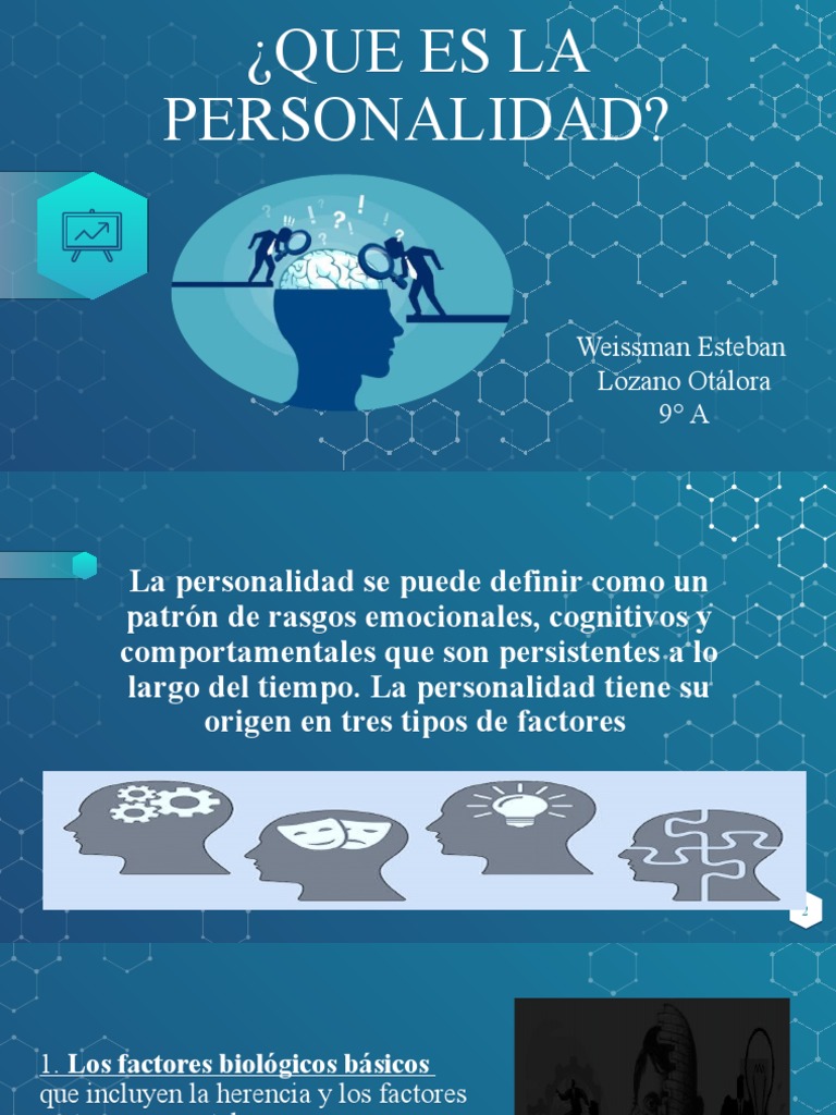 Presentacion Personalidad | PDF | Neuropsicología | Ciencias del ...