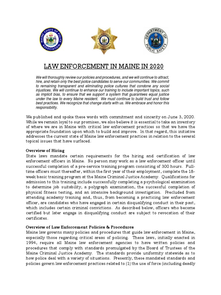 Overview of Police Policies | PDF | Use Of Force | Police