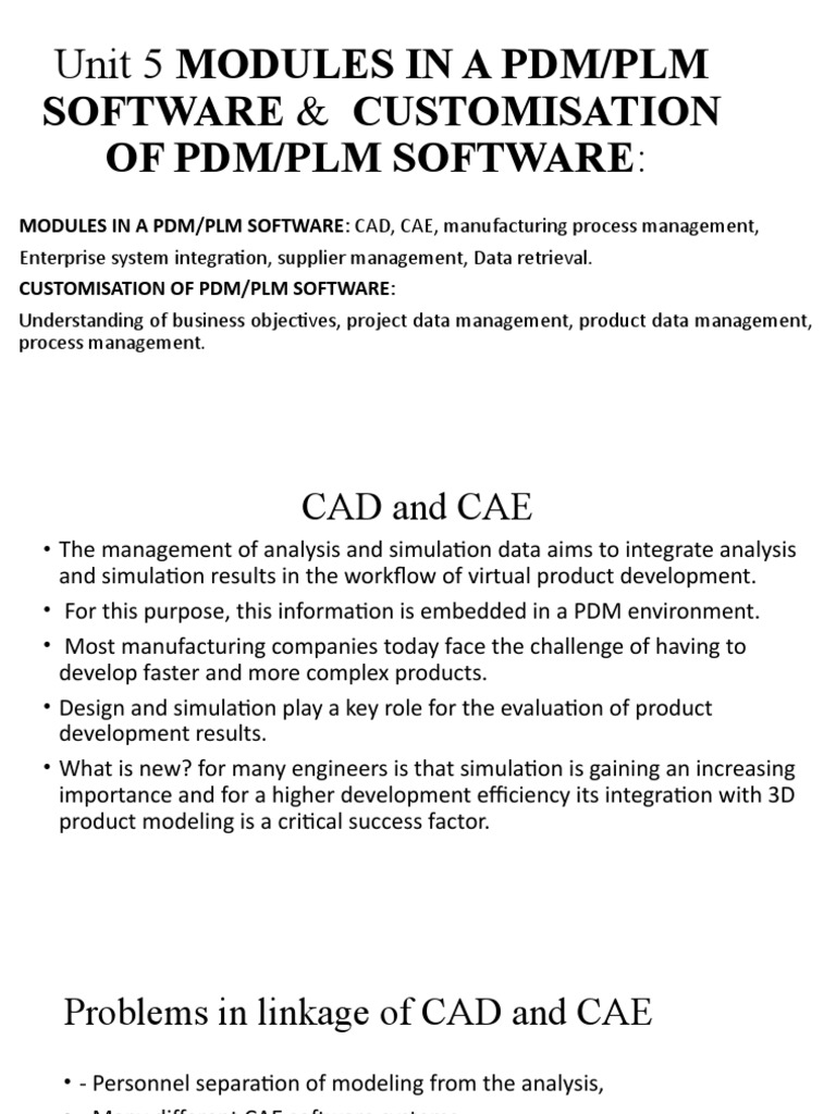 Unit 5 Modules in A PDM/PLM | Download Free PDF | Supply Chain ...