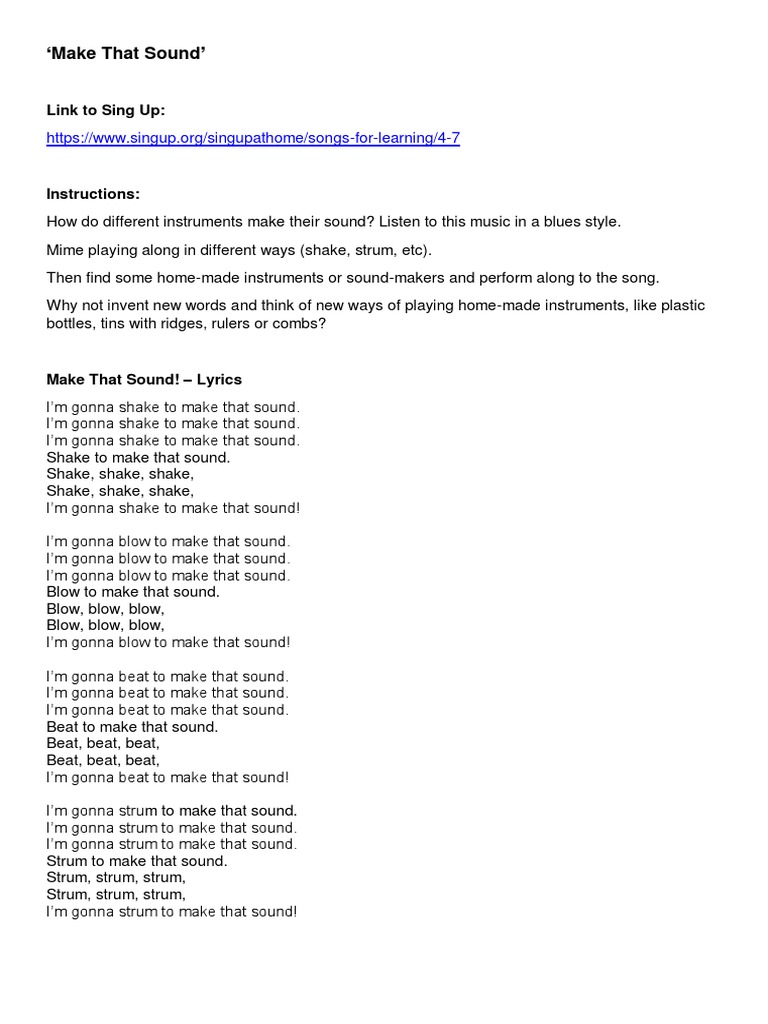 Make That Sound | PDF
