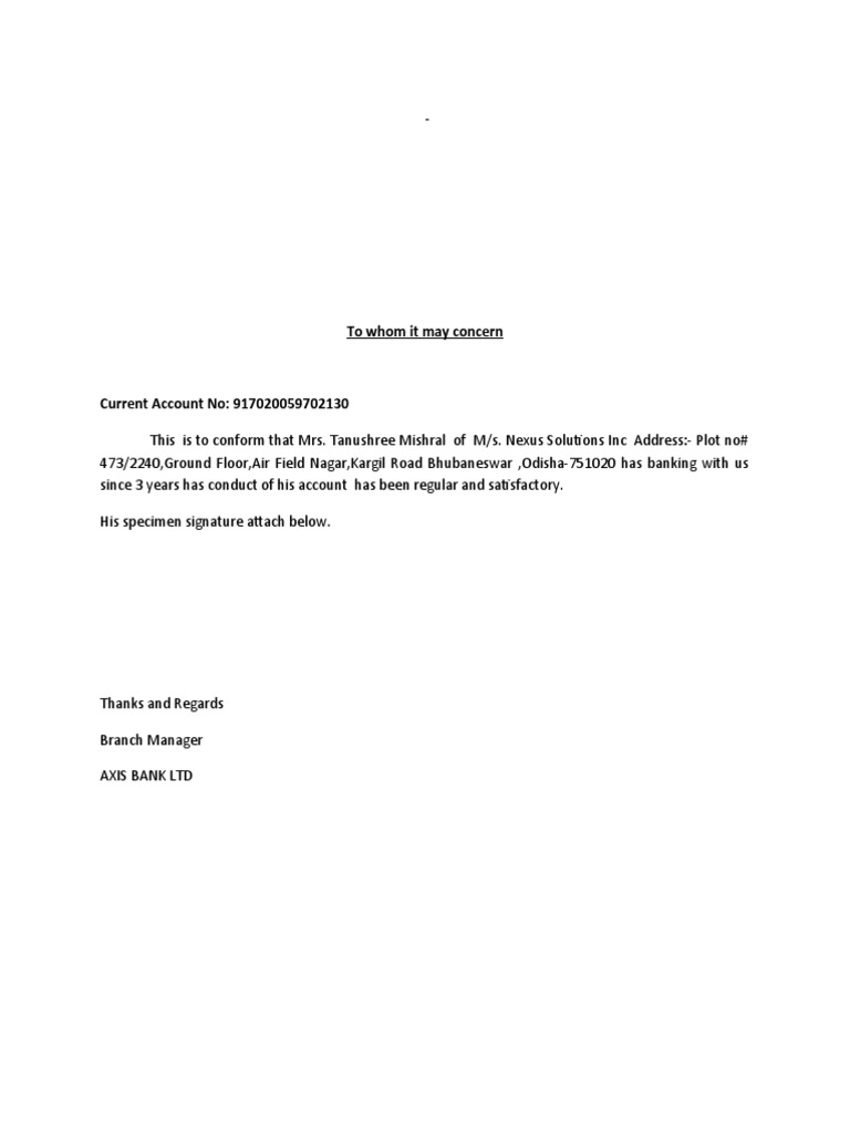 Bank Declaration | PDF