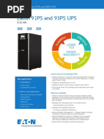 Eaton 93t Ups Datasheet | PDF | Alternating Current | Electricity