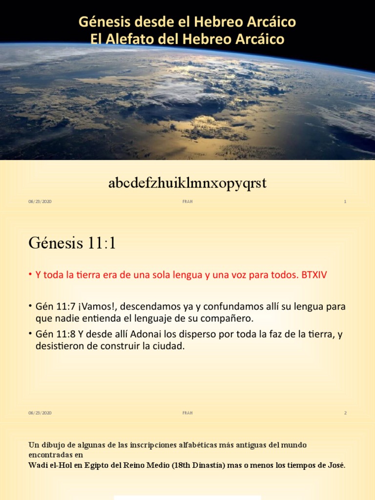 02-Génesis El Alefato Del Hebreo Arcáico | PDF | Los símbolos | Notación