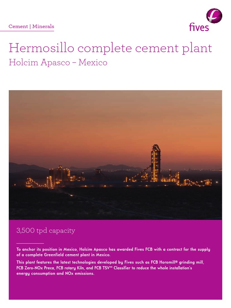 Hermosillo Complete Cement Plant: Holcim Apasco - Mexico | PDF | Cement ...