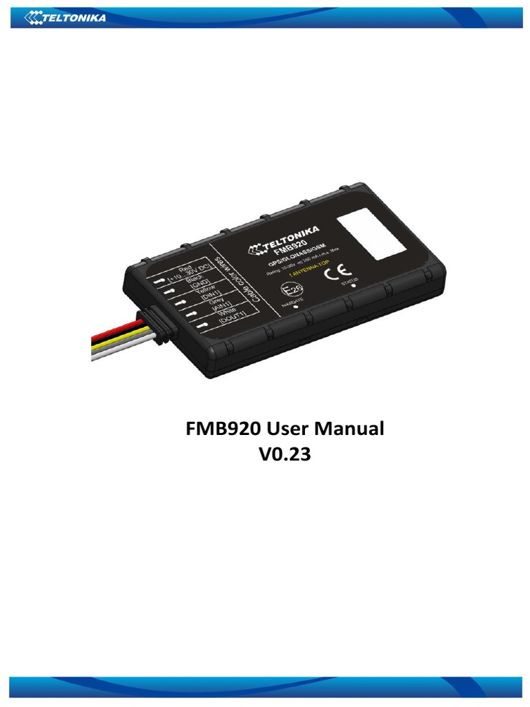 fmb920 User Manual v0 23 PDF | PDF | General Packet Radio Service ...
