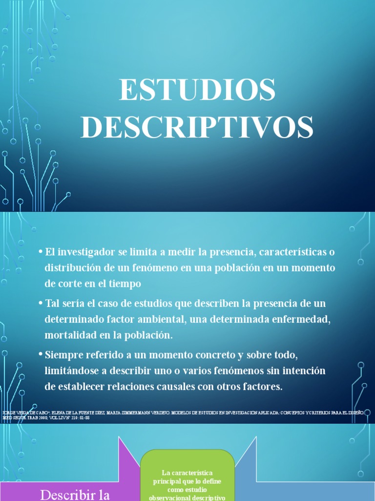 Características y tipos de datos en estudios descriptivos | PDF | Diferencia | Media
