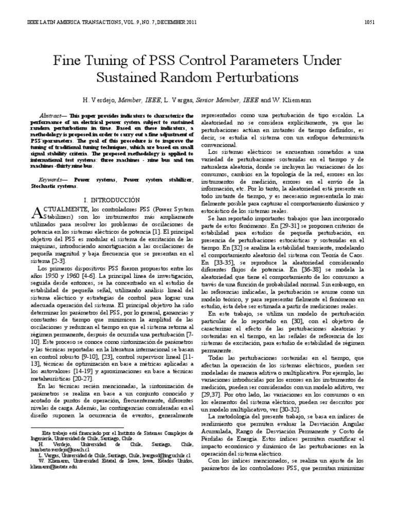 PSS Ieee 1 | PDF | Oscilación | Linealidad