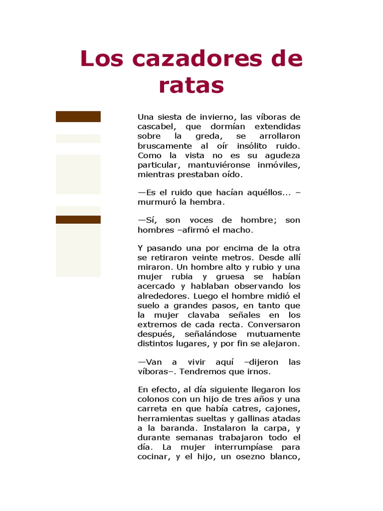 Los Cazadores de Ratas | PDF | Agitación