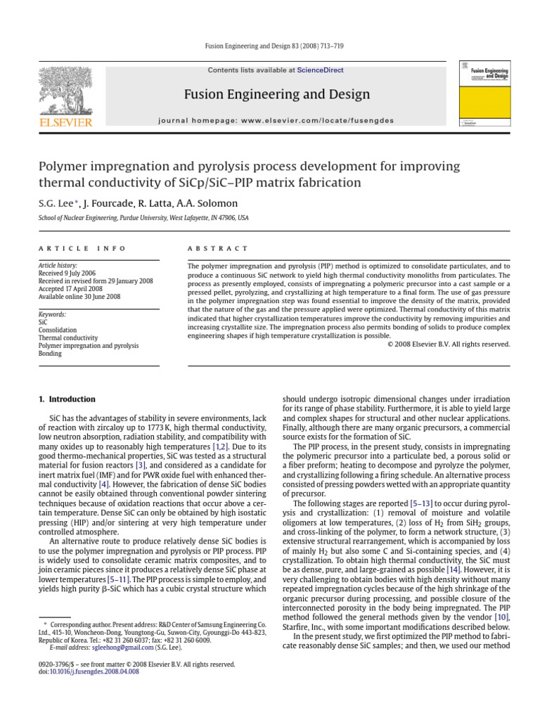 Polymer Impregnation and Pyrolysis Process Development For Improving ...