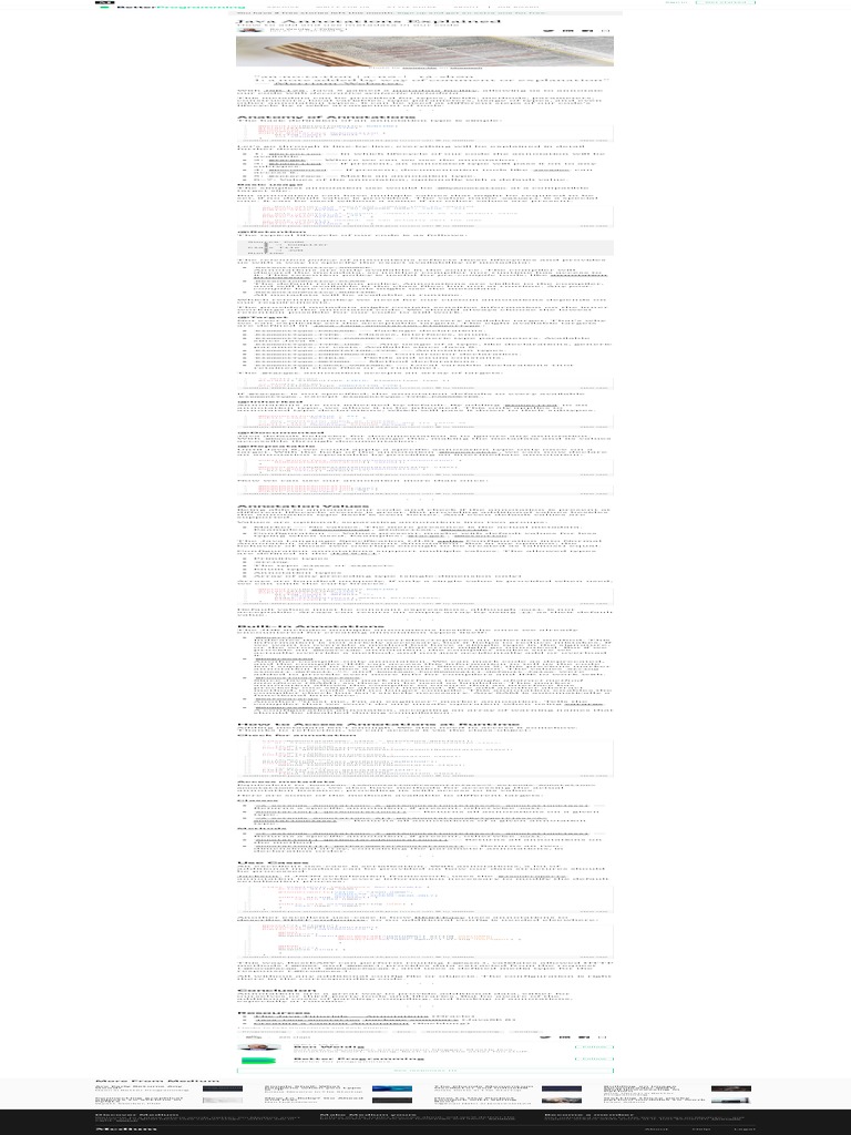Java Annotations Explained PDF | PDF | Class (Computer Programming ... Java Annotations Explained PDF | PDF | Class (Computer Programming ...