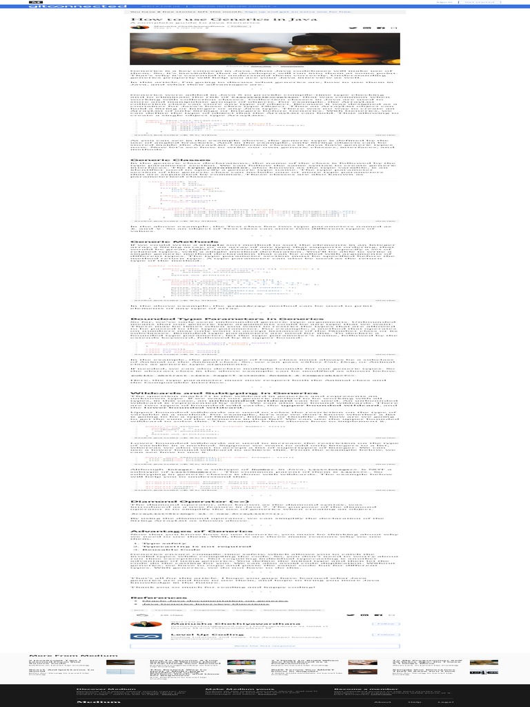 How To Use Generics In Java Pdf Pdf Parameter Computer Programming Class Computer