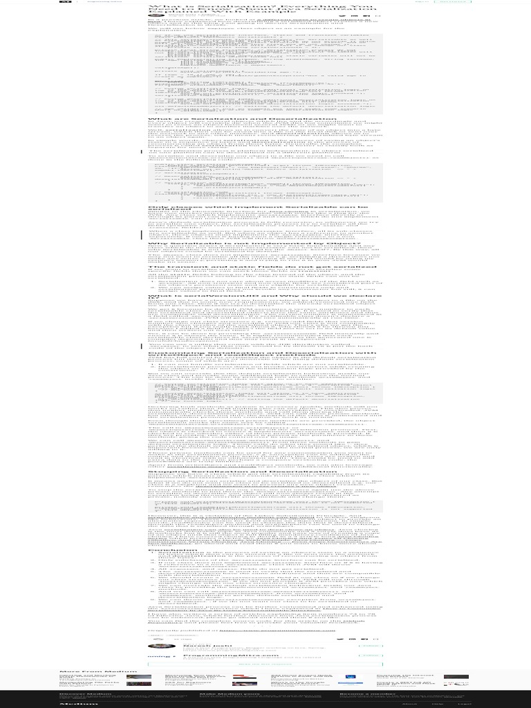 What Is Serialization Pdf Pdf Class Computer Programming Constructor Object Oriented