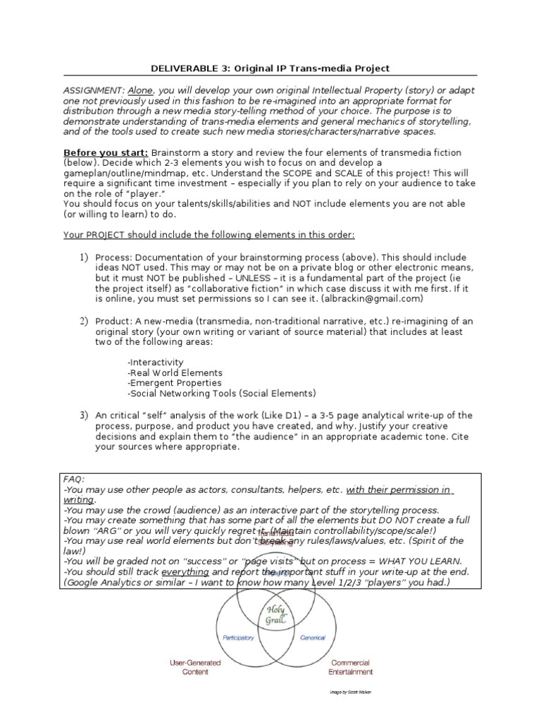 D3 - Original IP Trans-Media Project | PDF | Storytelling | New Media