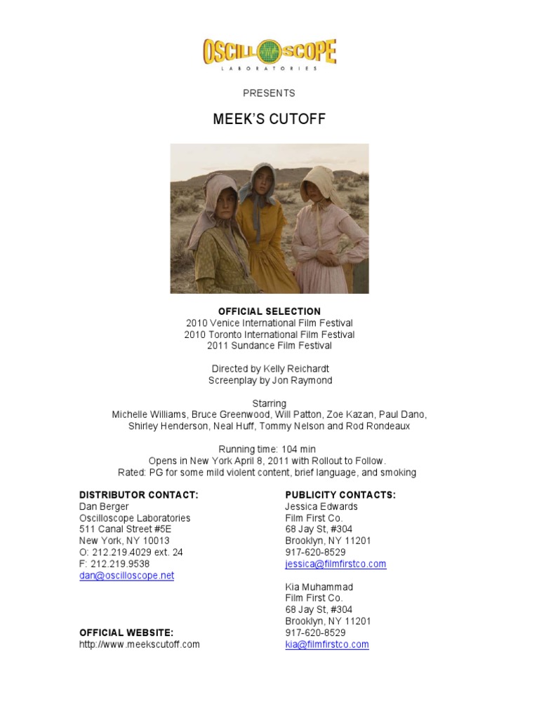 Meek'S Cutoff: Official Selection | PDF | Entertainment (General)