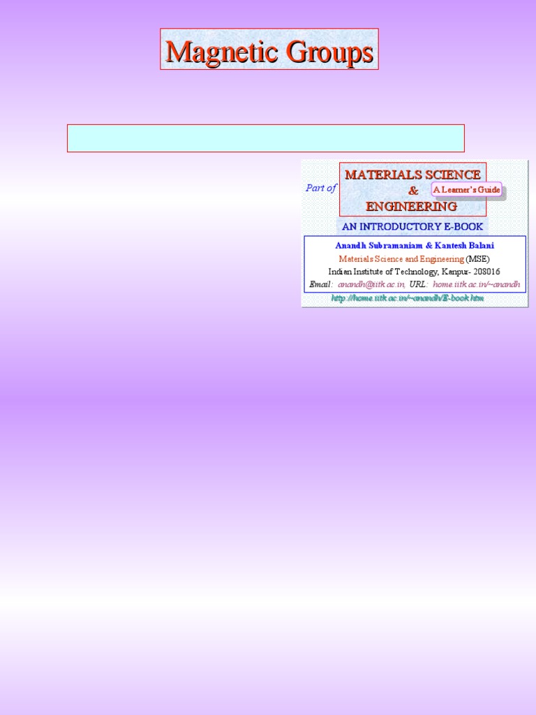 Magnetic Groups | PDF