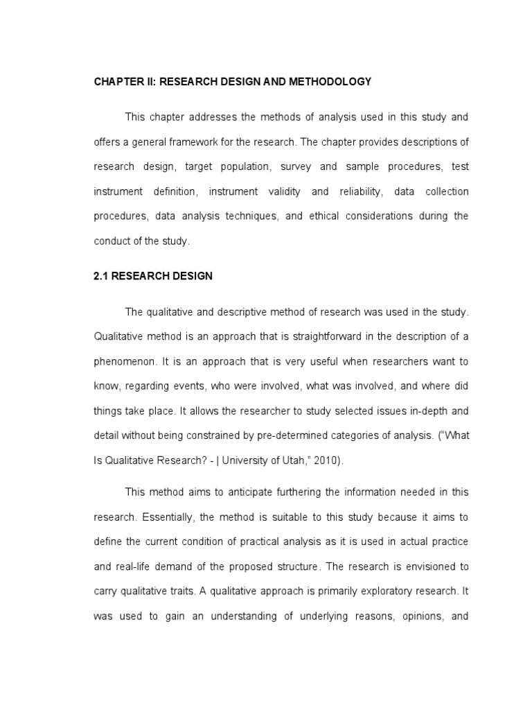 Chapter 2 | PDF | Qualitative Research | Survey Methodology