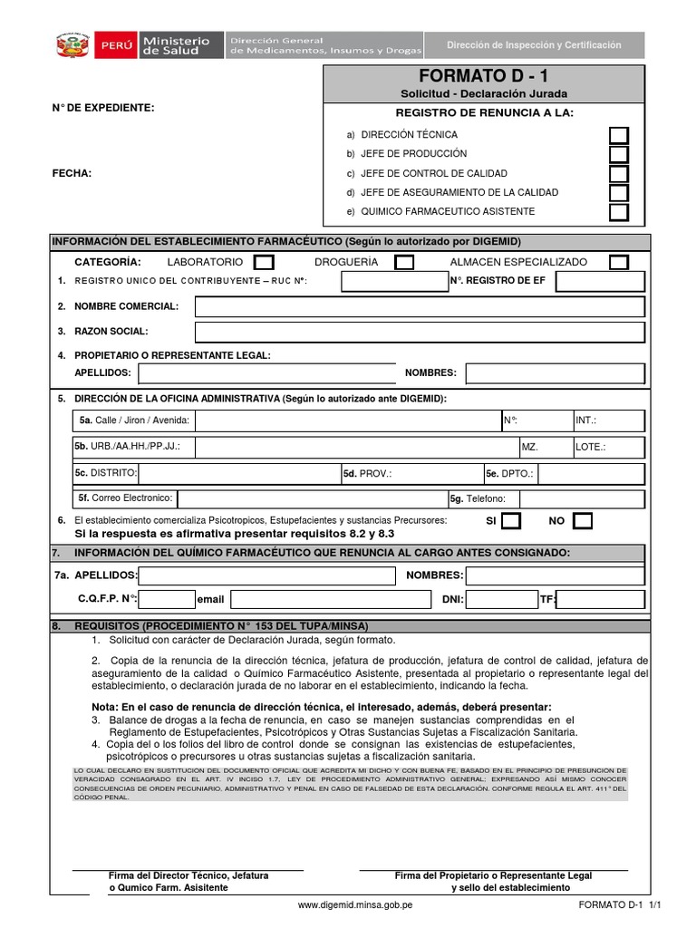 Formato D-1 | PDF | Business | Bienestar