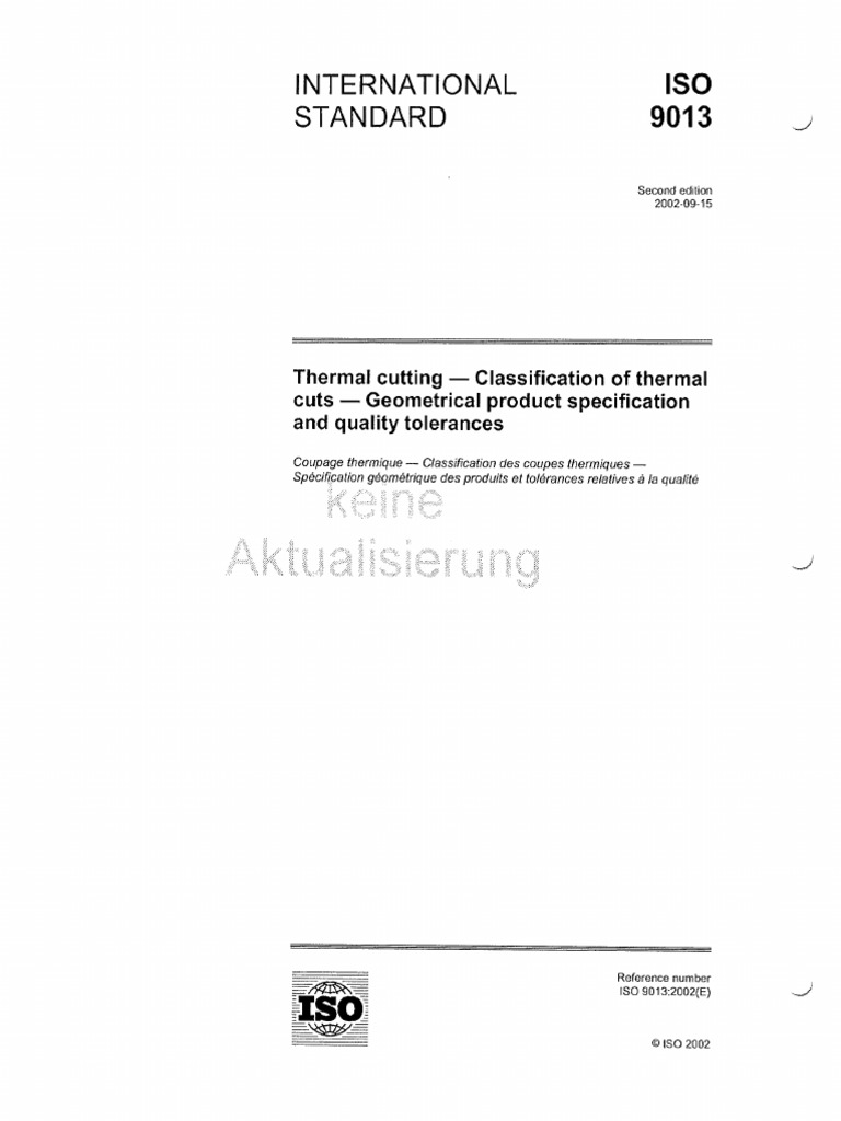 Iso 9013, 2002 | PDF