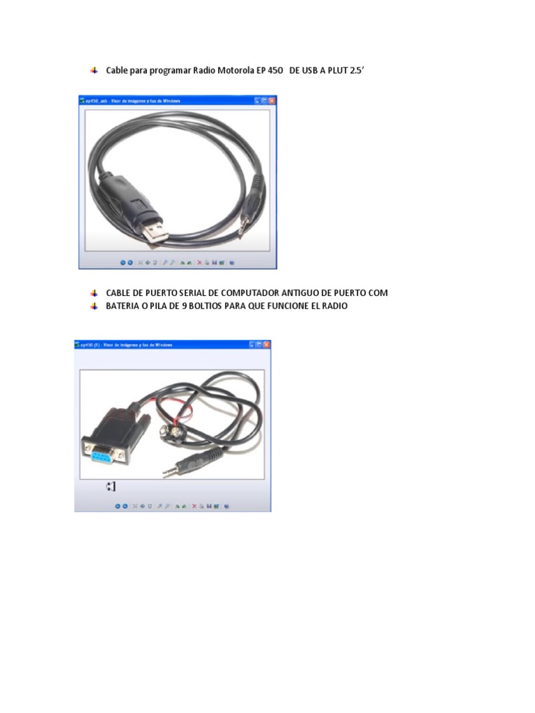 Cable para Programar Radio Motorola EP 450 | PDF