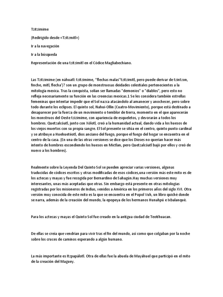 Tzitzimime | PDF | azteca | Cultura de las Americas