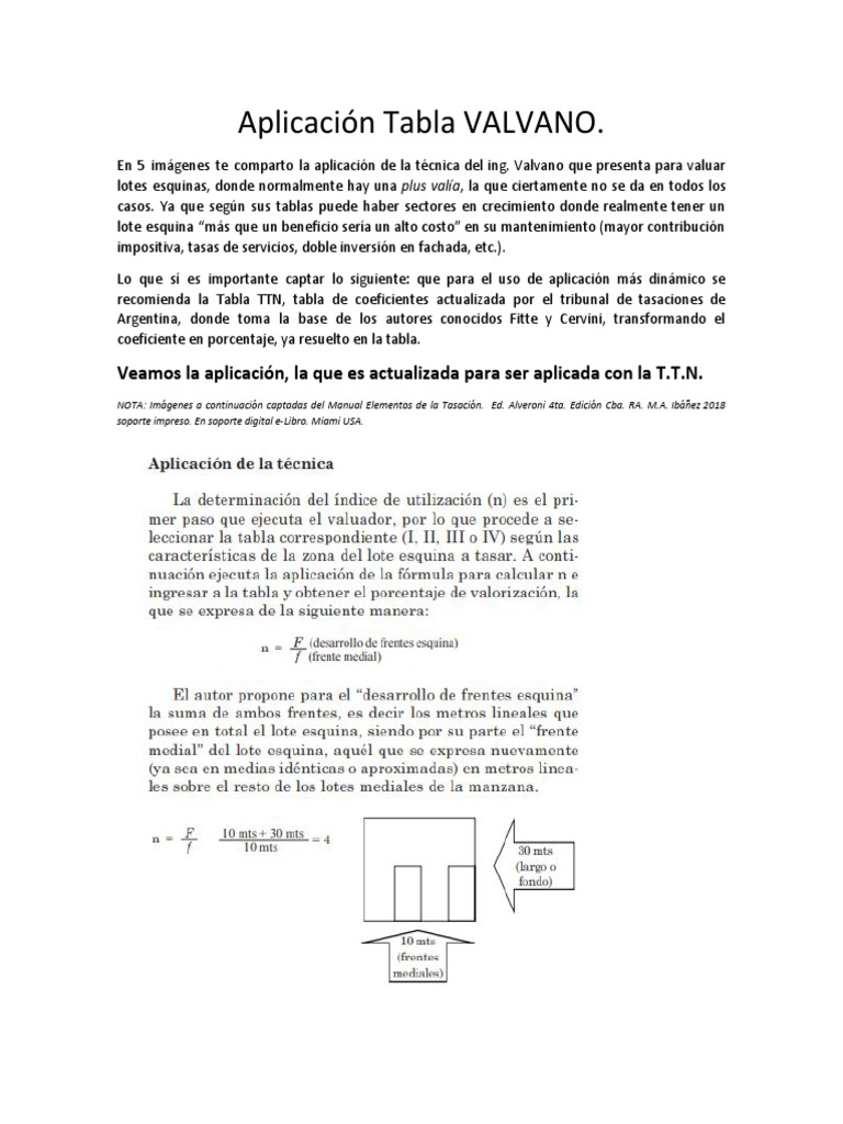 3 - Aplicación Tabla VALVANO (1) - 1 | PDF | Economias | Business