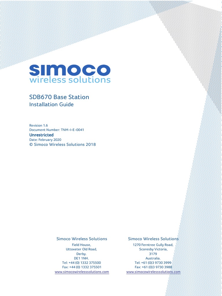 InstallationInstructions - TNM I E 0041 - SDB670 Installation Guide ...