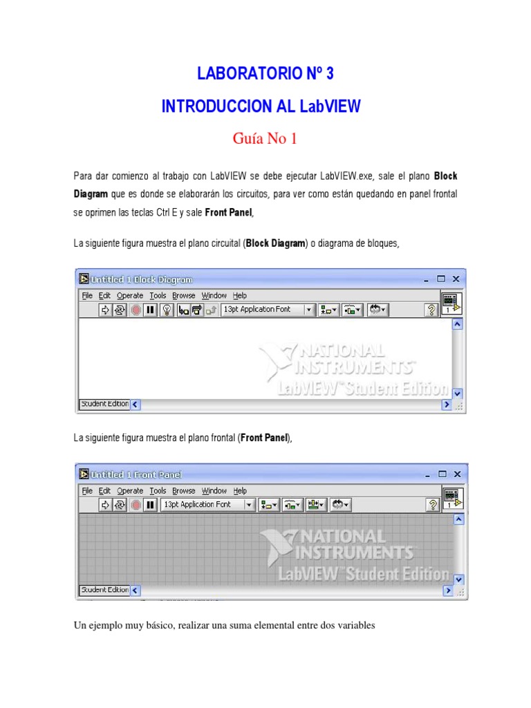 Laboratorio #3-Labview | PDF | Lenguaje de programación | Informática