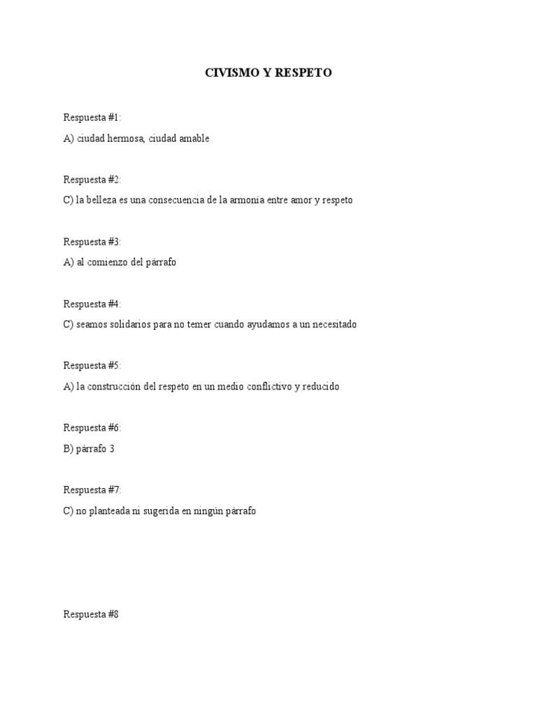 Civismo y Respeto en la Sociedad | PDF