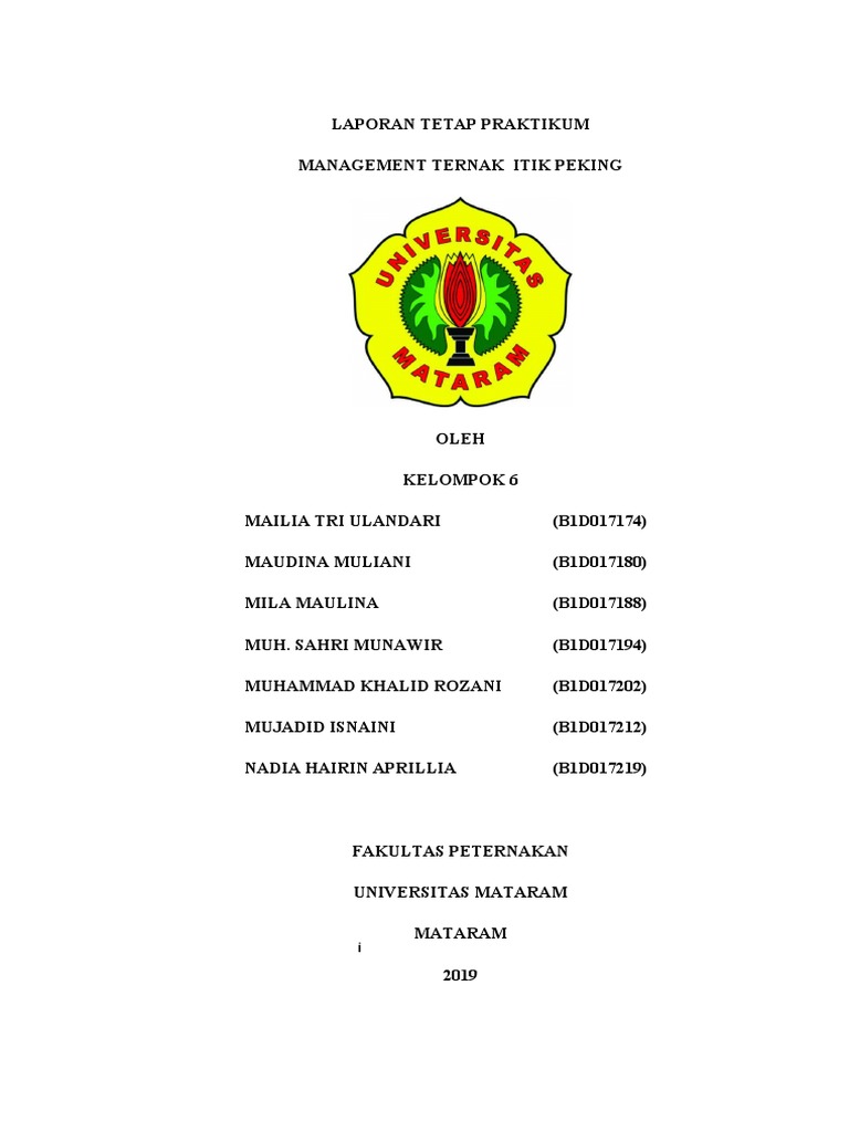 LAPORAN - MANAJEMEN - TERNAK - UNGGAS - 2019 KLLP 6 | PDF