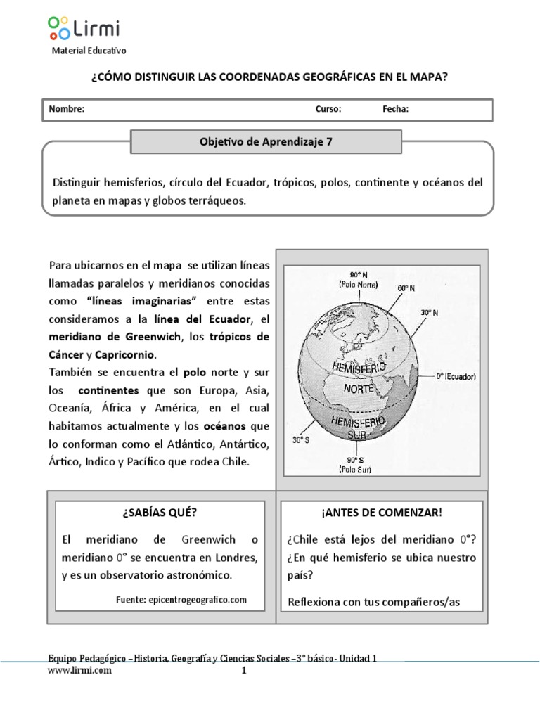 Oa - 7 - 3 - Basico - Historia - Unidad - 1 (1) - COORDENADAS | PDF ...