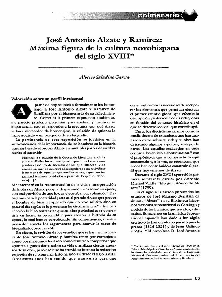 José Antonio Alzate | PDF | México | Plan de estudios