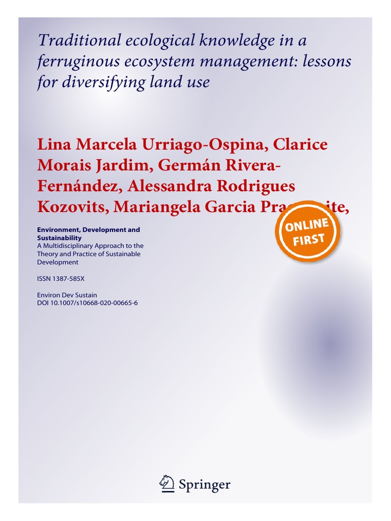 Traditional Ecological Knowledge | PDF | Soil | Mining