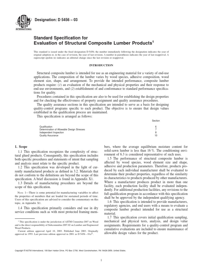 Astm D5456 PDF | PDF | Strength Of Materials | Young's Modulus