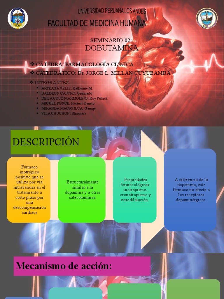 Farmaco Dobutamina | PDF | Insuficiencia cardíaca | Presión sanguínea