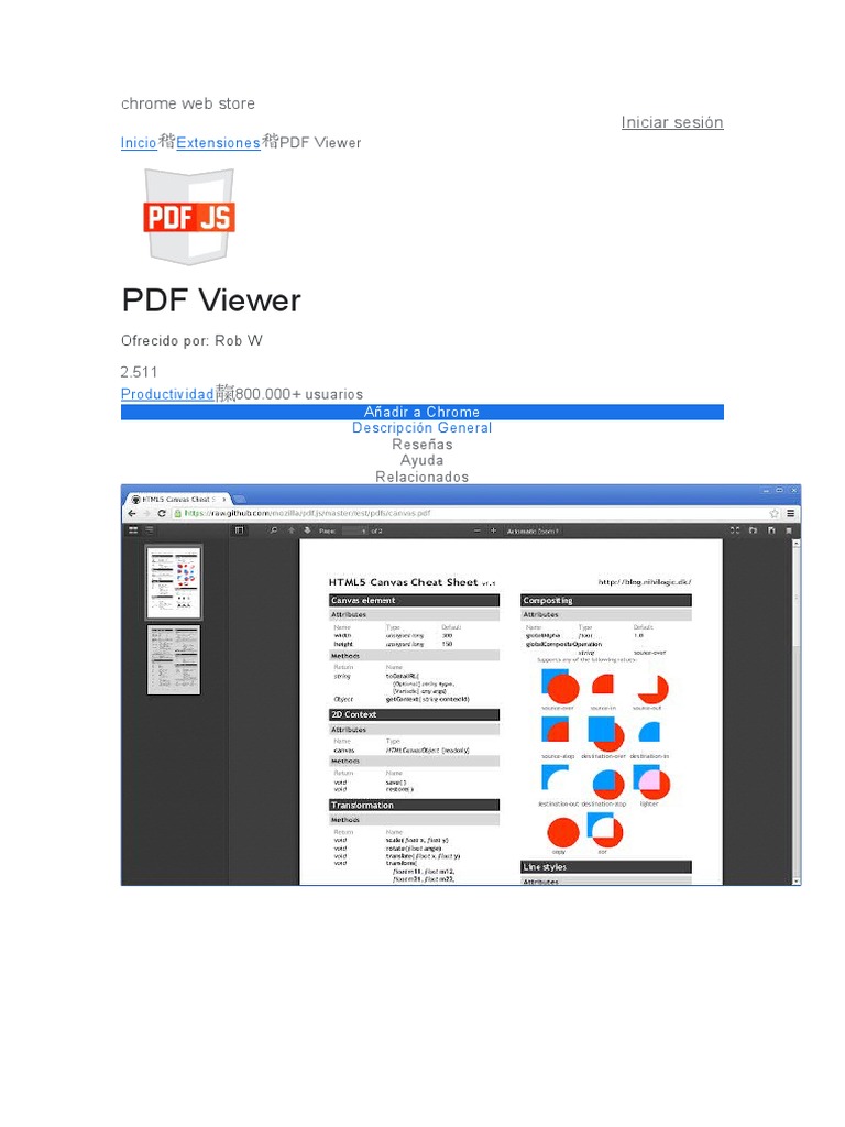PDF Viewer: Chrome Web Store Iniciar Sesión | PDF | Computer File ...